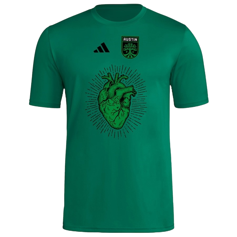 AUSTIN FC HOOK 25 HEARTBEAT GREEN TEE – The Verde Van